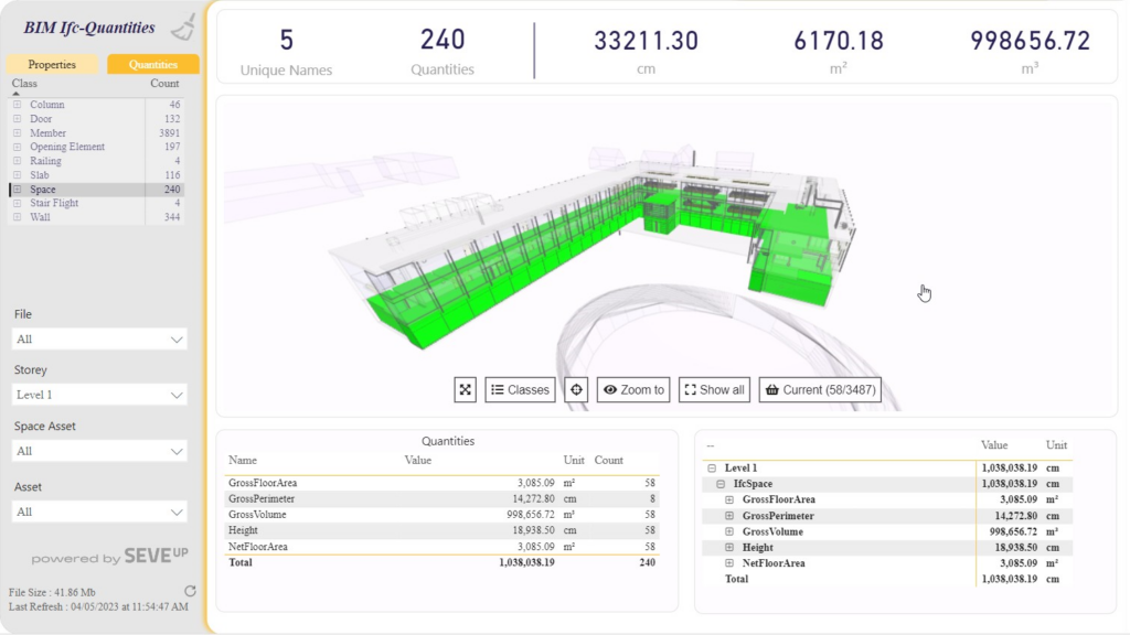 Quantity takeoff software for your BIM model